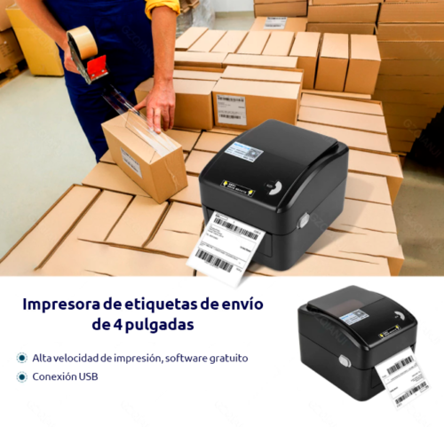 Impresora térmica de etiquetas adhesivas para códigos de barra XPRINTER ...